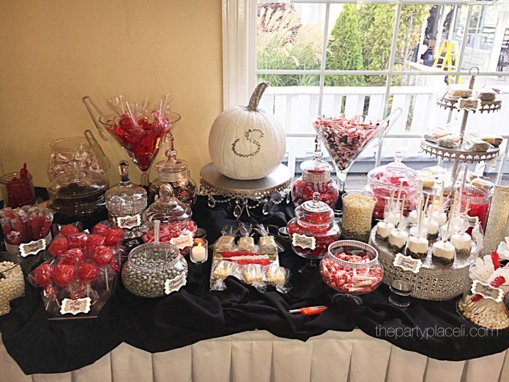 Fall themed Candy Buffet With bling pumpkin | The Party Place LI | The ...